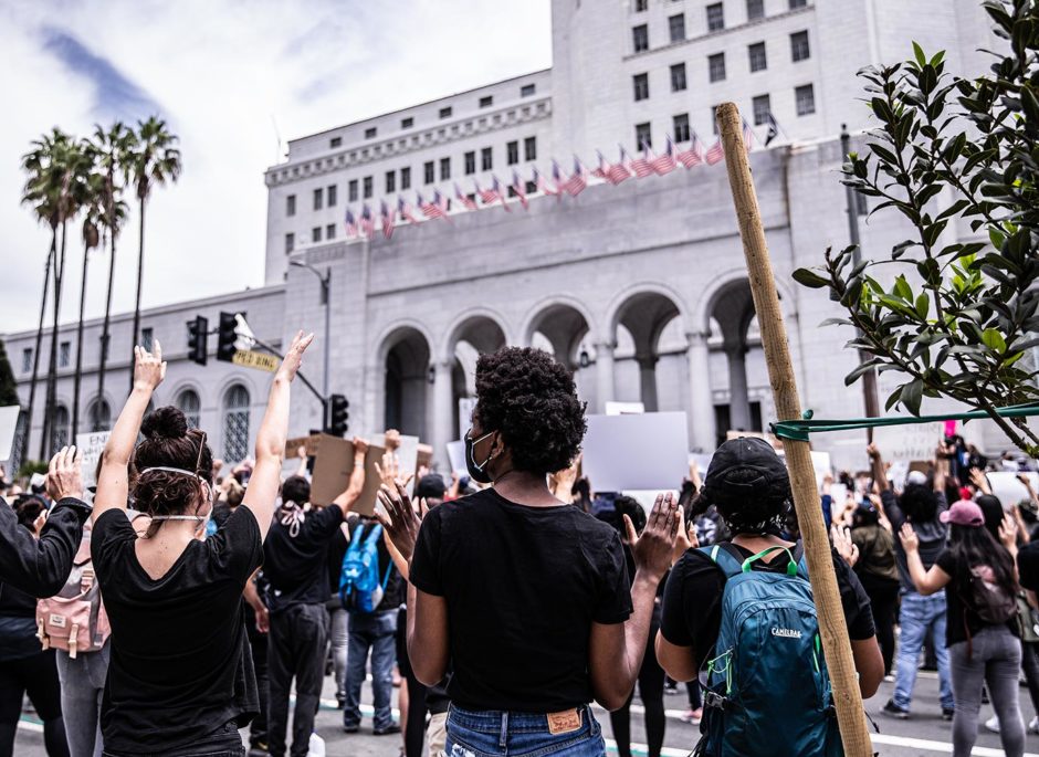 Scenes from Tuesday's Protests in Los Angeles