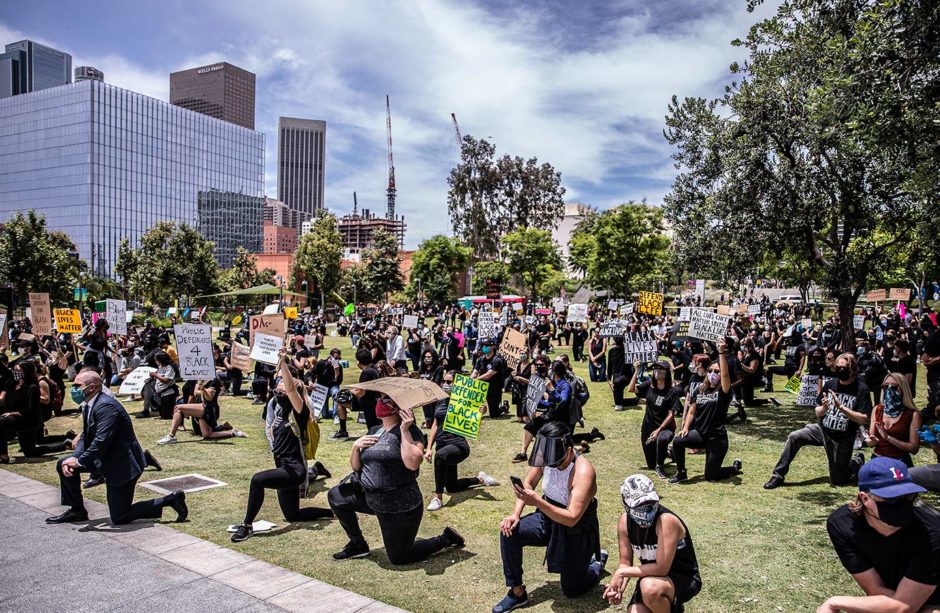 Scenes from Tuesday's Protests in Los Angeles